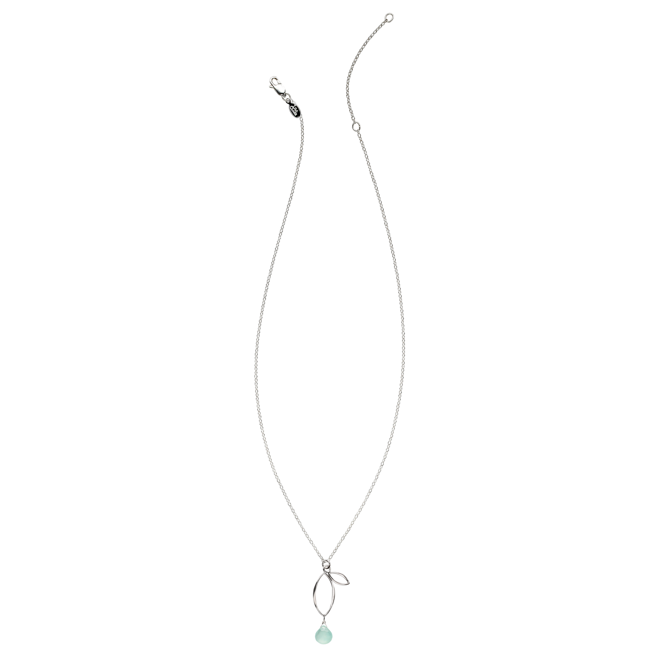 Ella Small Sprout Necklace with Gemstone - Handmade Sterling Silver ...